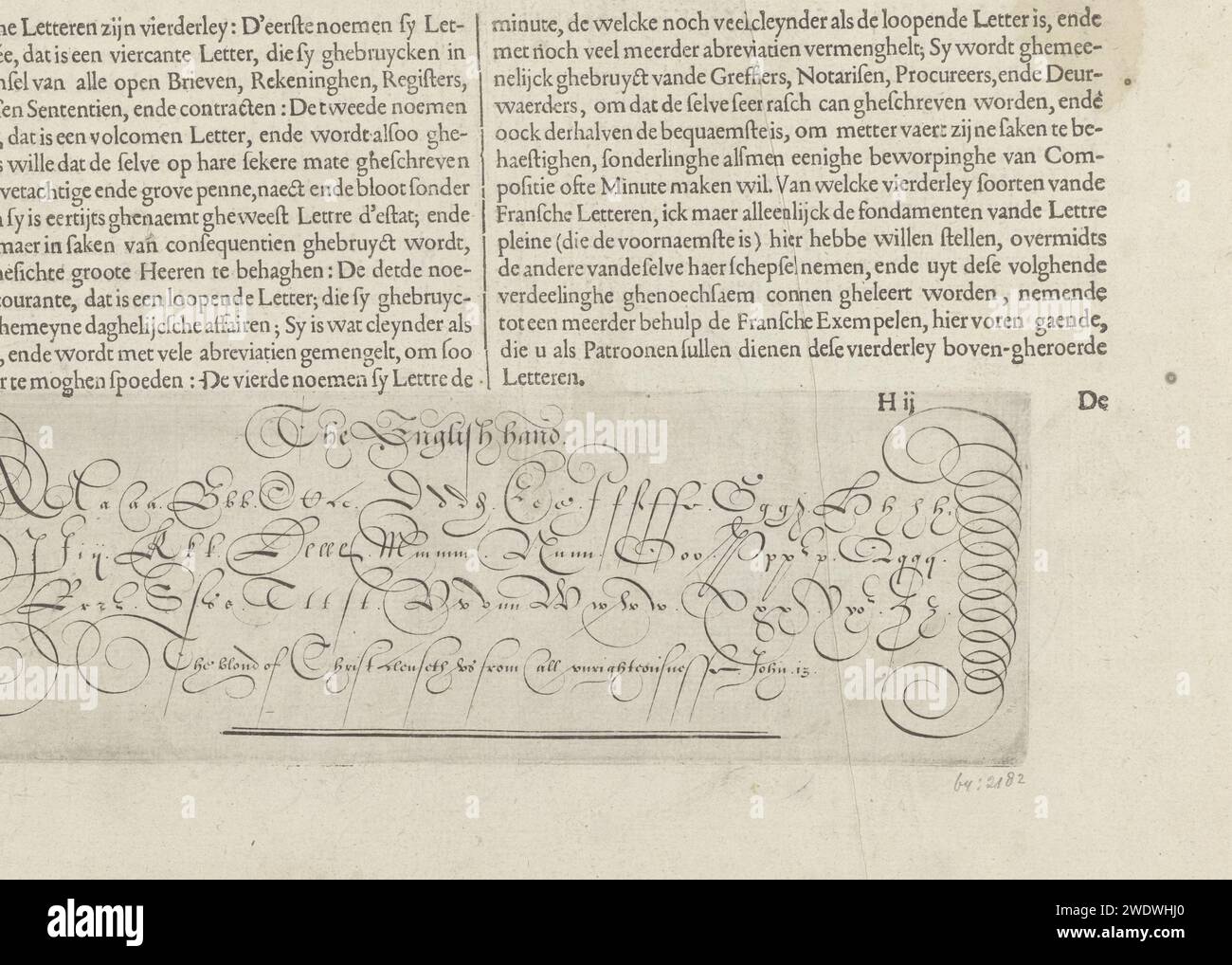 Description and writing example of the French Arts, Simon Frisius ...