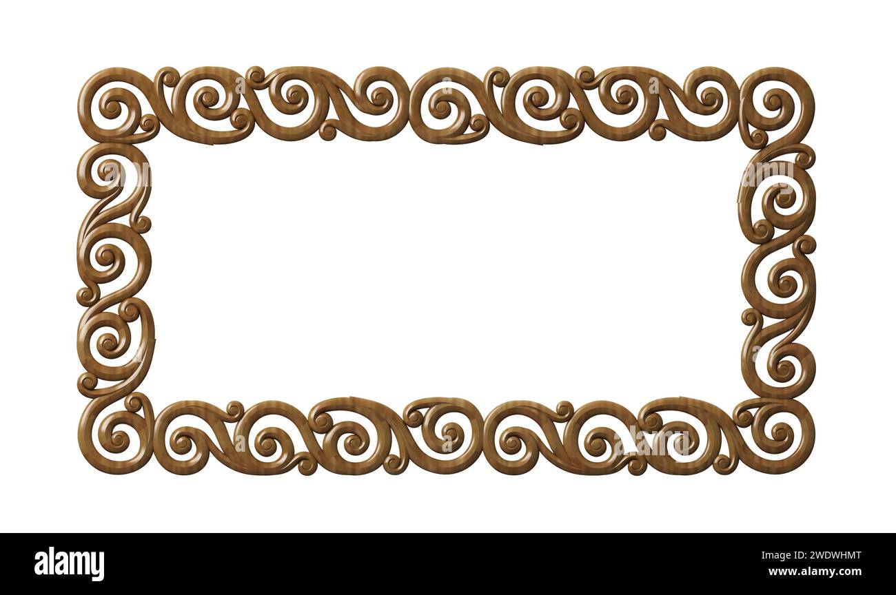Classic wooden frame in the Baroque style Stock Photo - Alamy