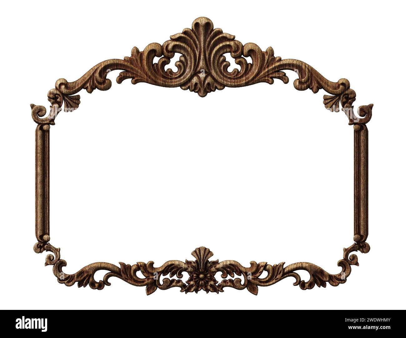 Classic wooden frame in the Baroque style Stock Photo - Alamy