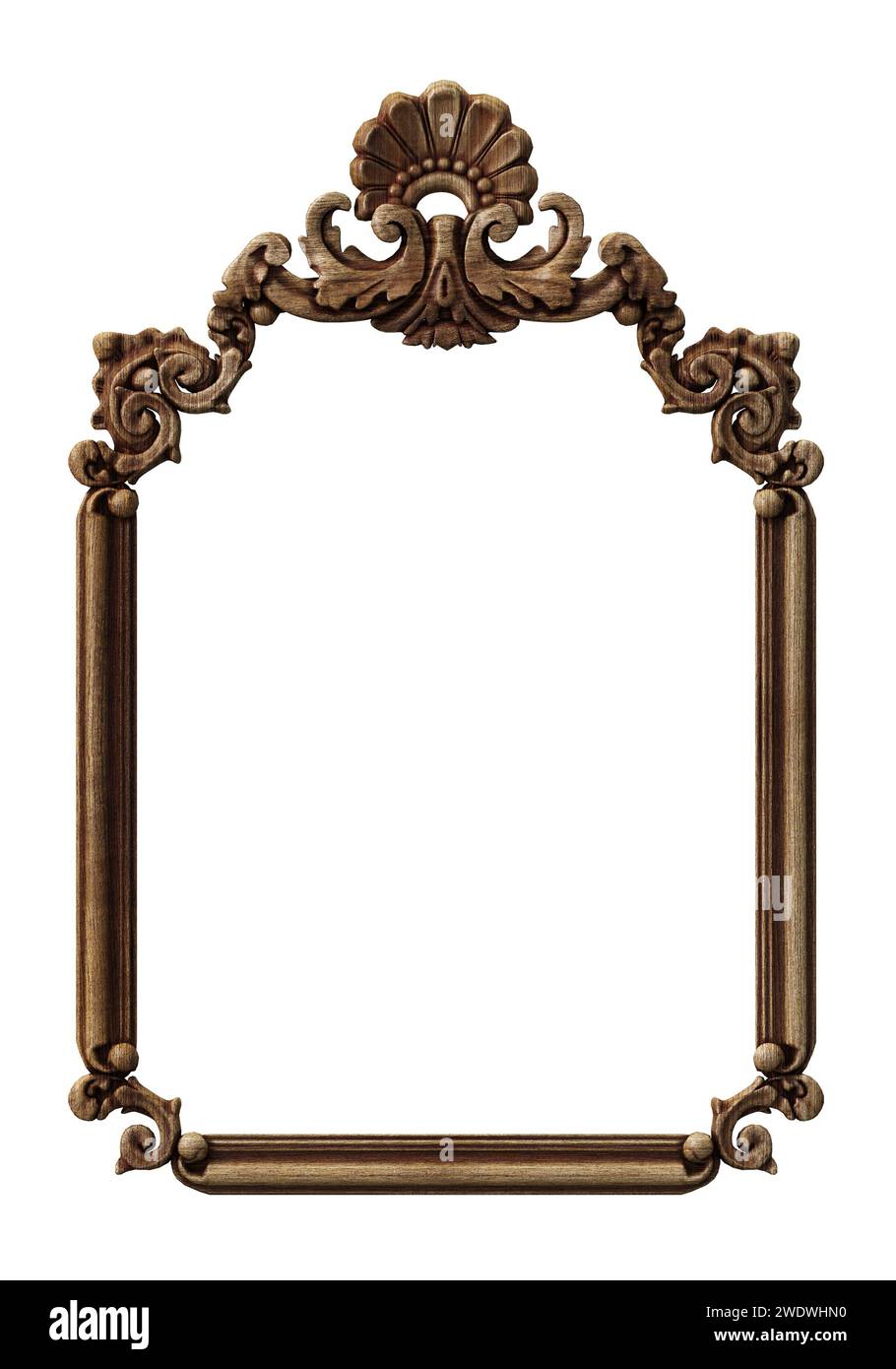 Classic wooden frame in the Baroque style Stock Photo - Alamy