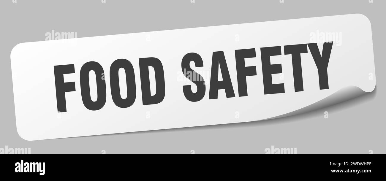 food safety sticker. food safety rectangular label isolated on white ...