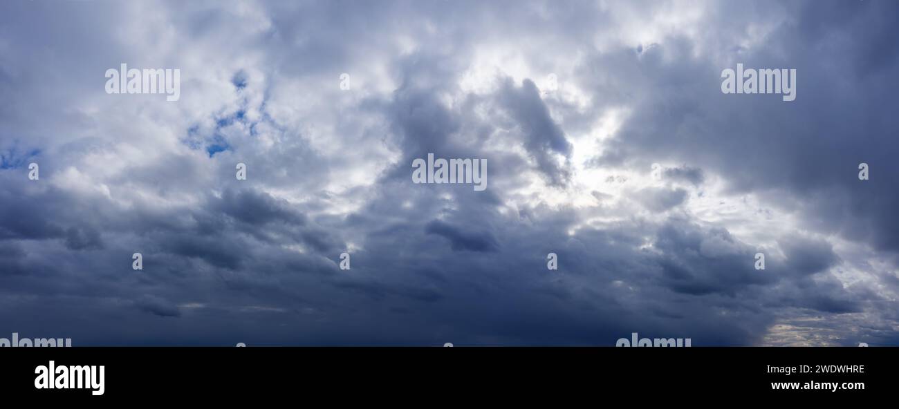 Dramatic sky with dark rainy clouds before the storm. Weather forecast ...
