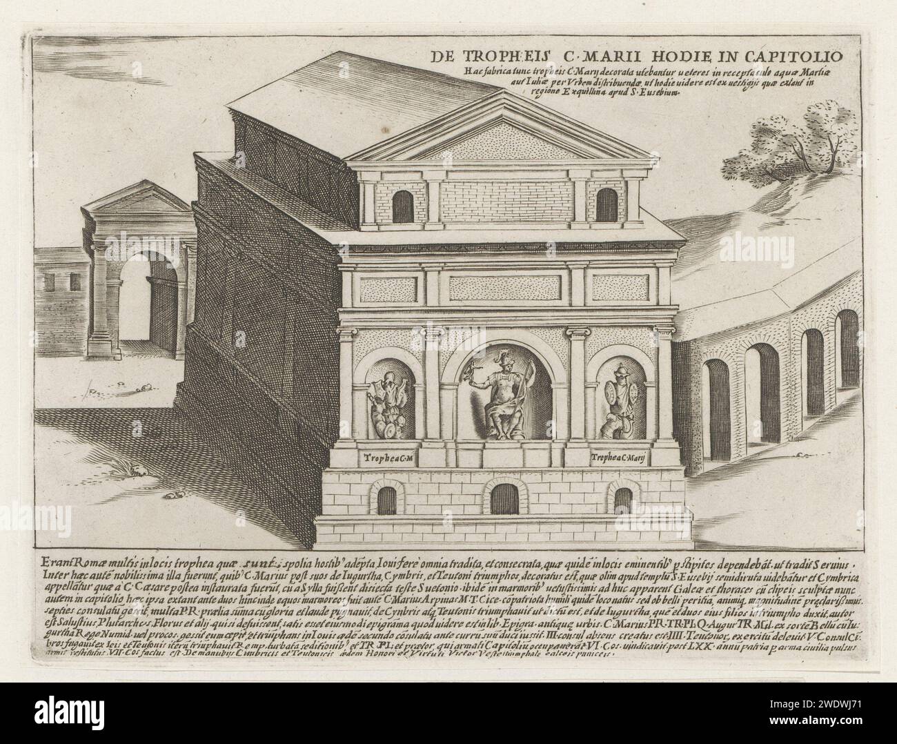 Monument for Gaius Marius on the Capitool Hill in Rome, Giacomo Lauro ...