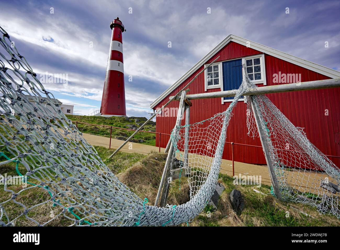 Norway, Nordkinn Peninsula, Slettnes Fyr Lighthouse, northernmost ...