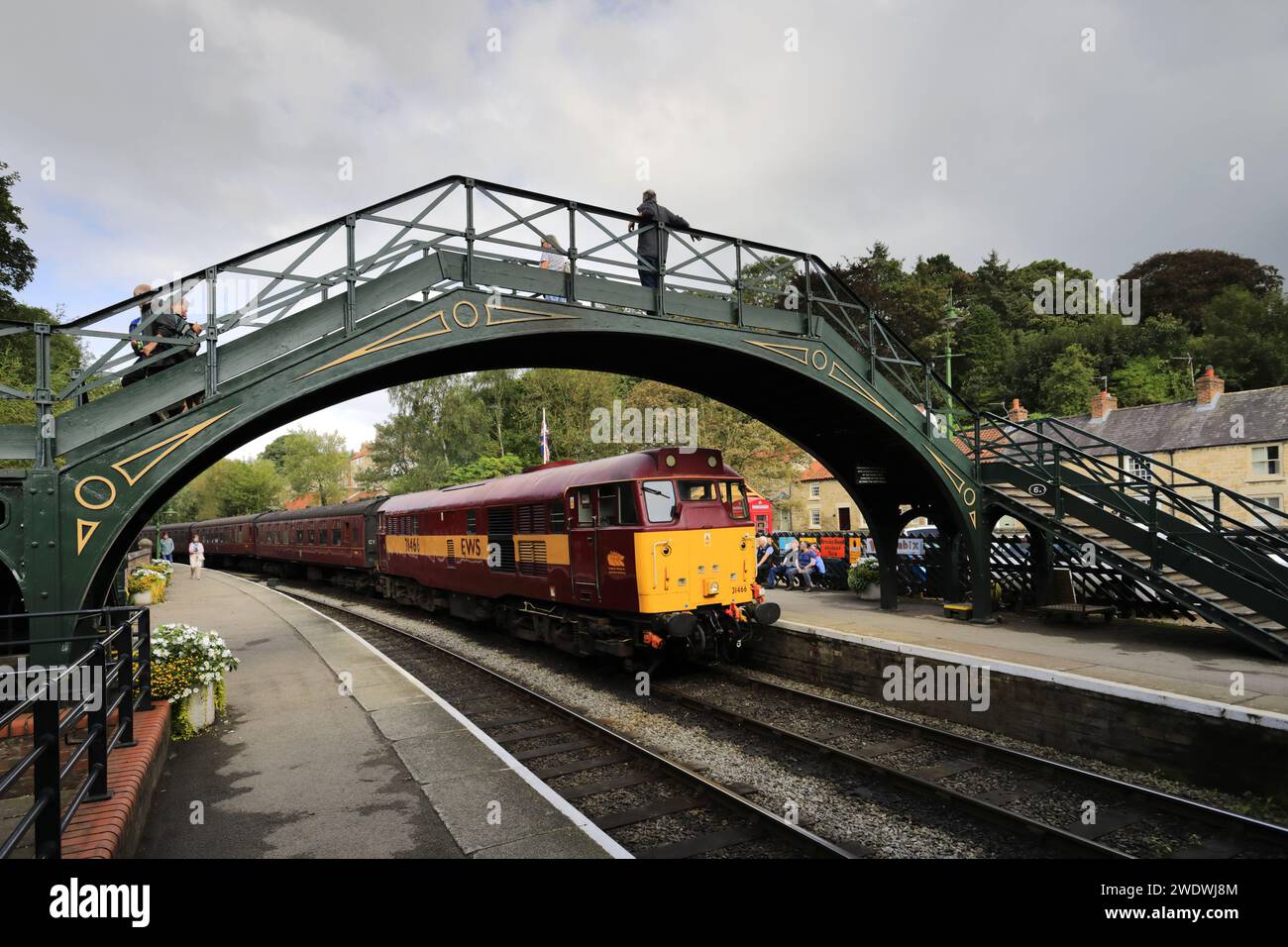 31466 EWS Diesel at Pickering Station, North York Moors National Park ...