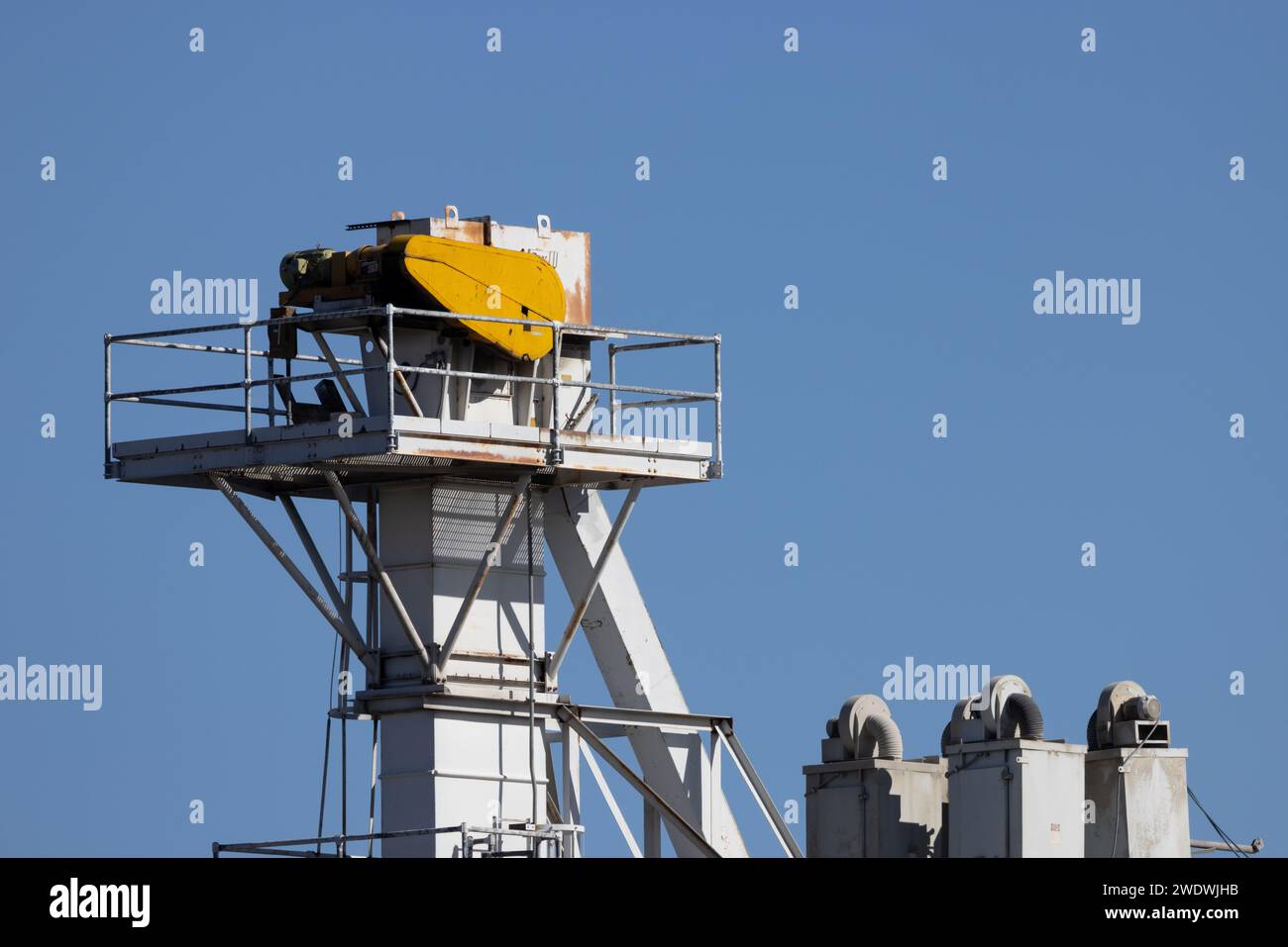 Top of a cement elevator Stock Photo - Alamy