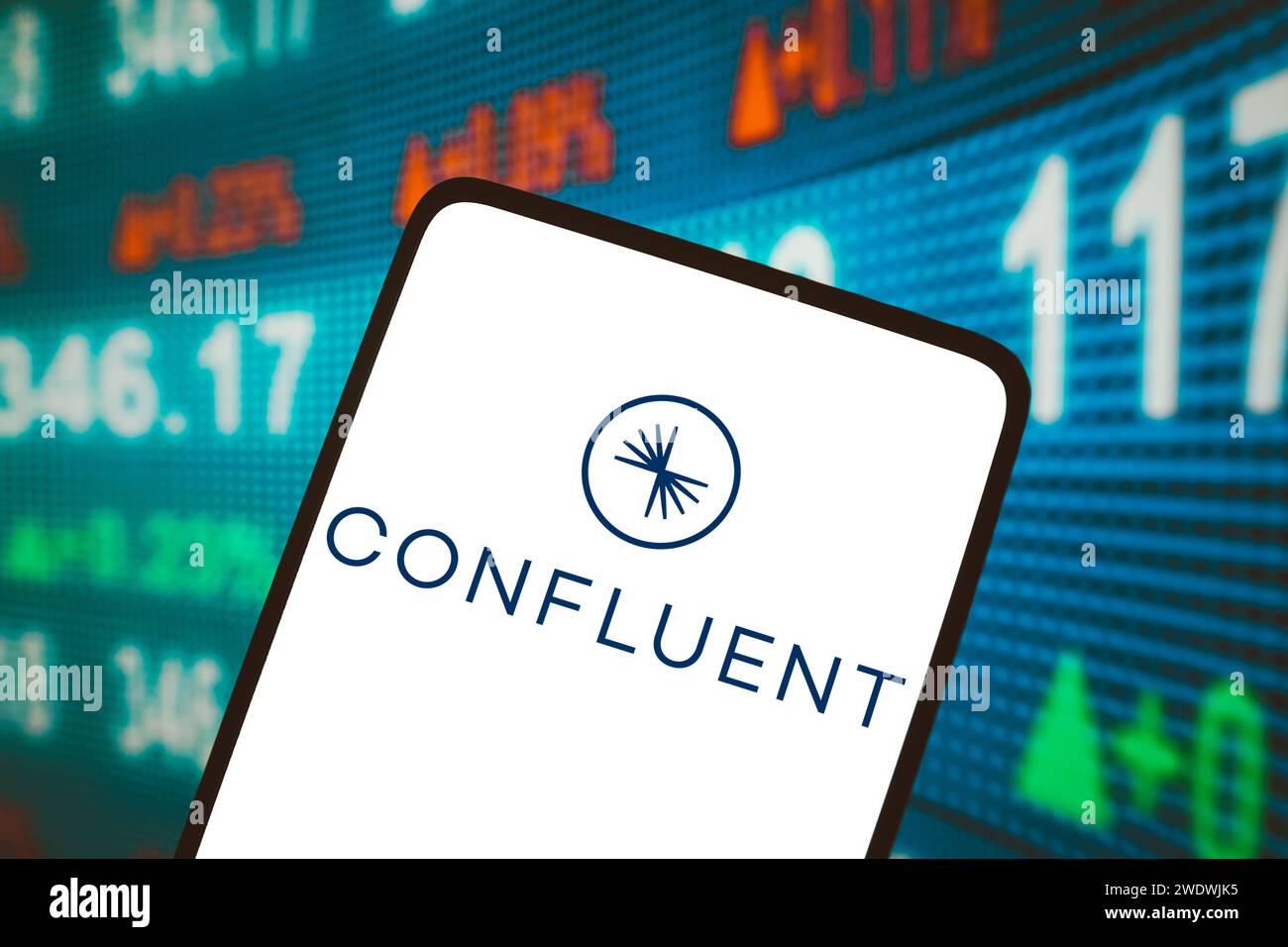 Brazil. 22nd Jan, 2024. In this photo illustration, the Confluent, logo ...