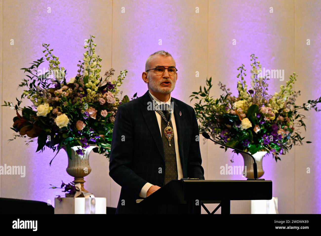 London, UK. 22nd Jan, 2024. Speaker Andrew Boff at The annual City Hall ...