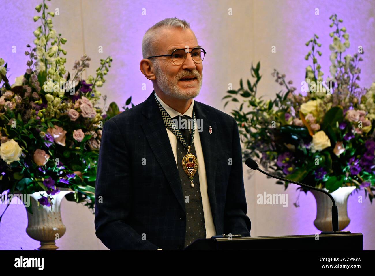 London, UK. 22nd Jan, 2024. Speaker Andrew Boff at The annual City Hall ...