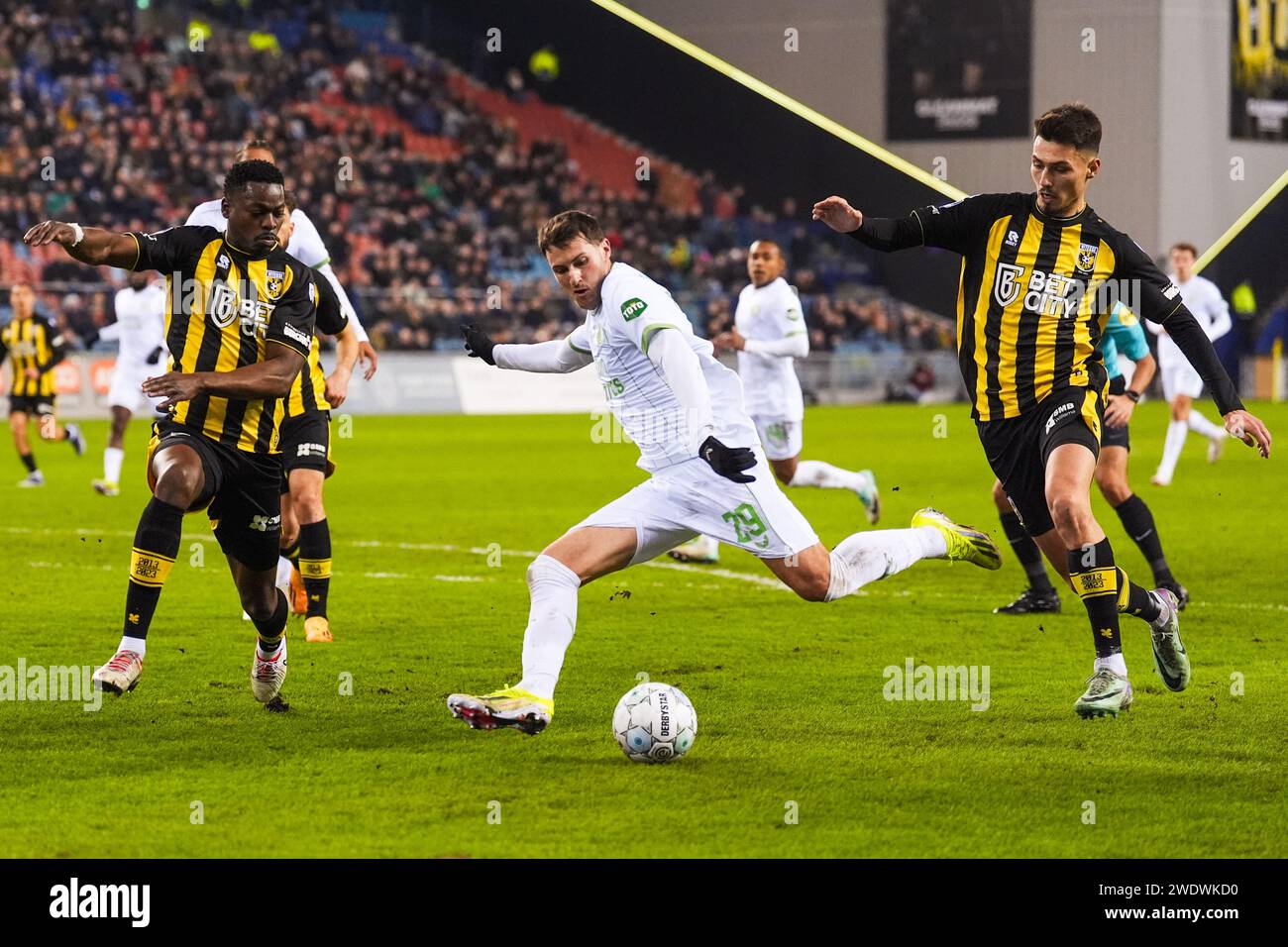 Arnhem, The Netherlands. 21st Jan, 2024. Arnhem - Santiago Gimenez of Feyenoord during the ...
