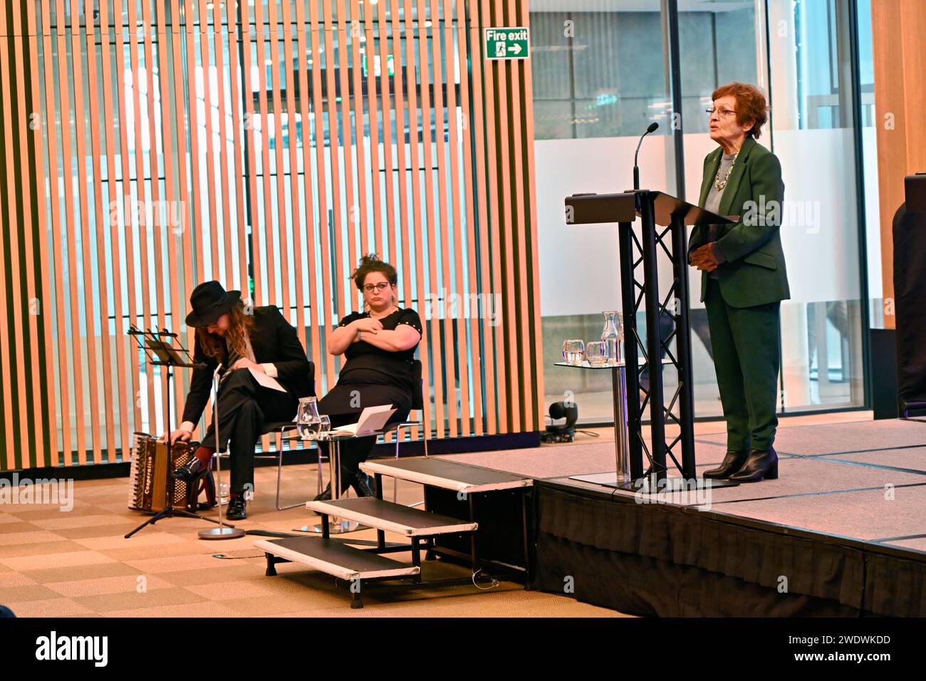 London, UK. 22nd Jan, 2024. Speaker Janine Webber BEM is a Holocaust ...