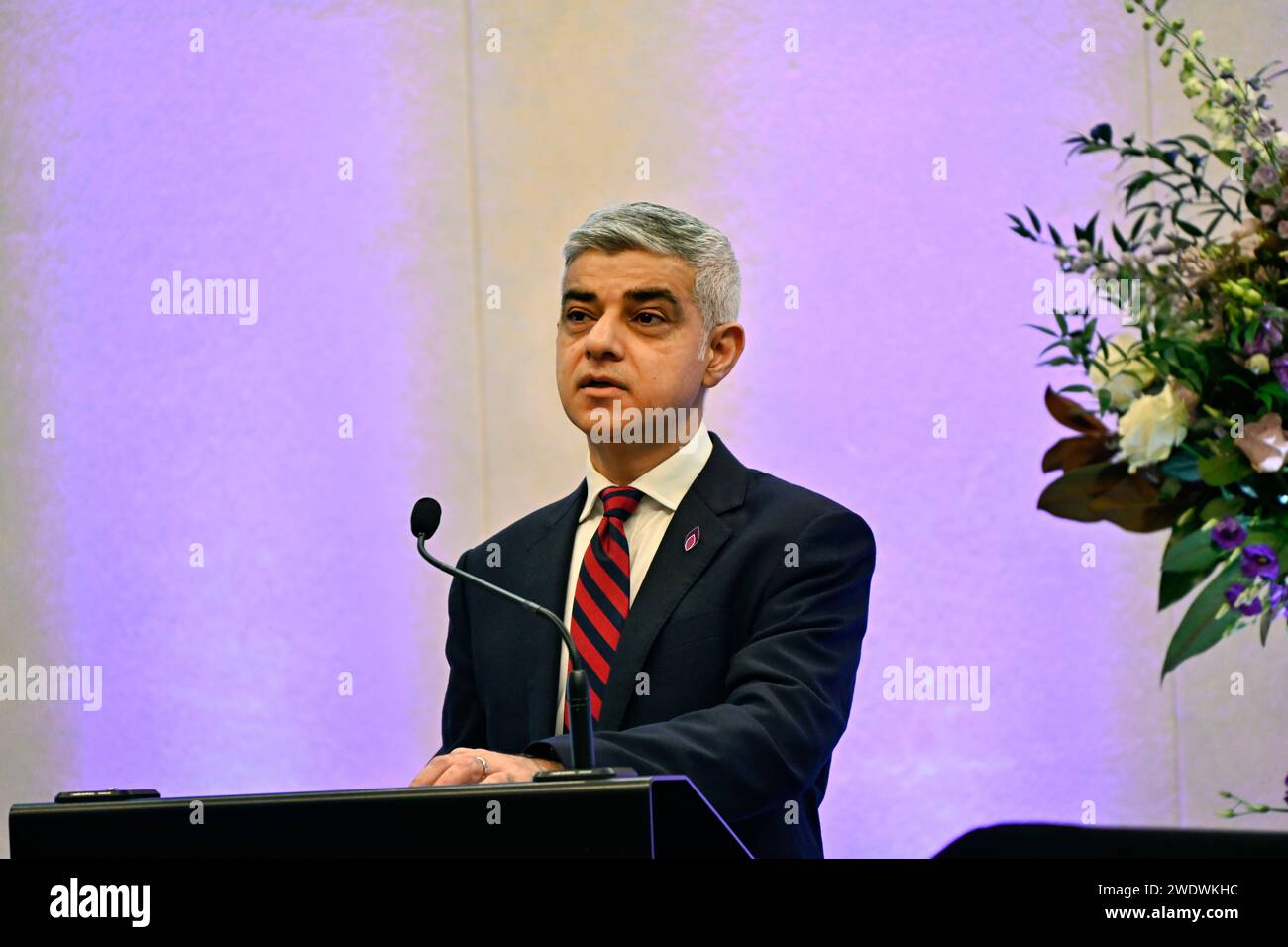 London, UK. 22nd Jan, 2024. Speaker, Sadiq Khan is a Mayor of London at ...