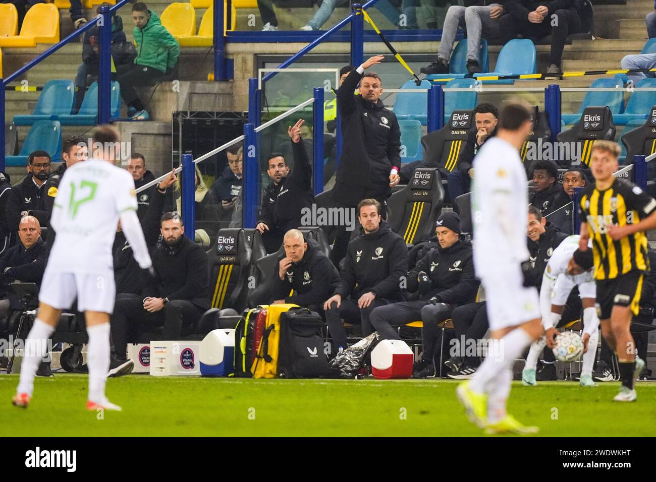 Arnhem, The Netherlands. 21st Jan, 2024. Arnhem - Feyenoord keeper Timon Wellenreuther ...