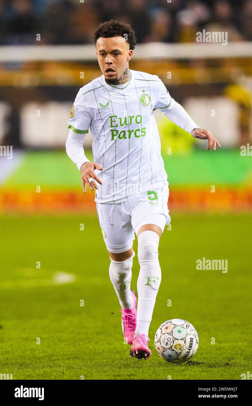 Arnhem, The Netherlands. 21st Jan, 2024. Arnhem - Quilindschy Hartman of Feyenoord during the ...