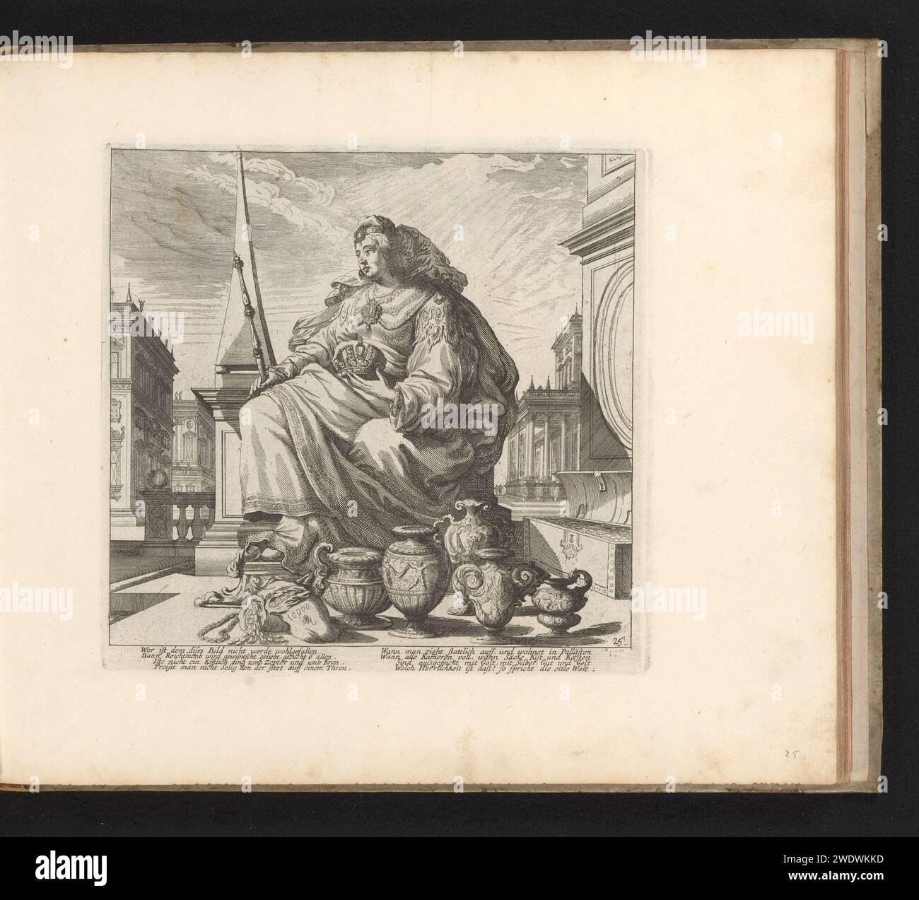 Personification of greed, Melchior Küsel (I), After Johann Wilhelm Baur ...