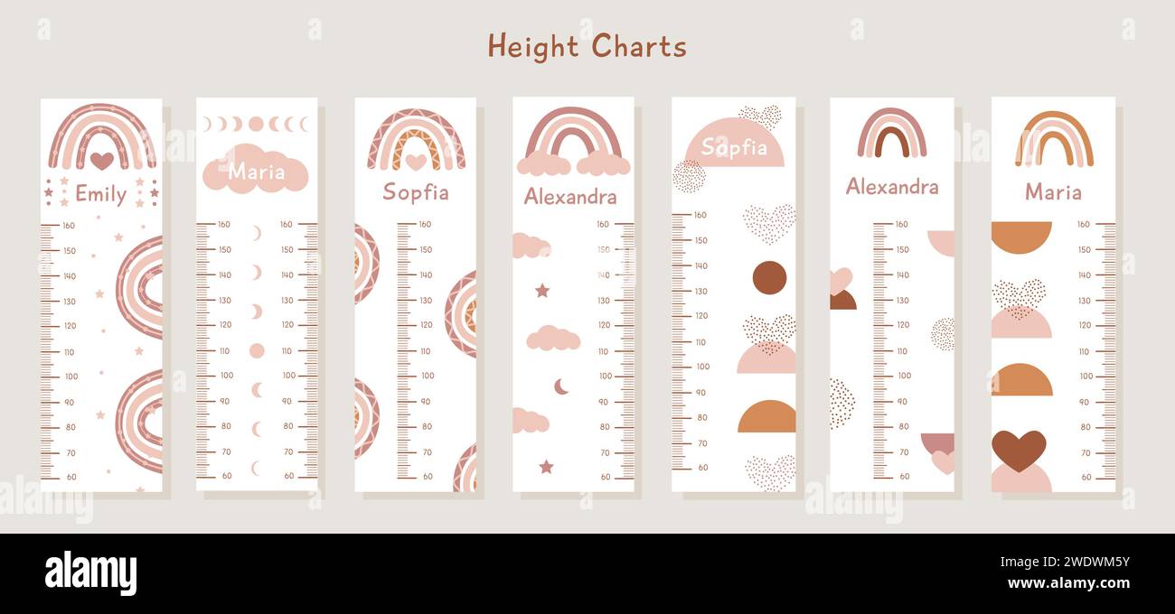 Height charts measurement Stock Vector Images - Alamy