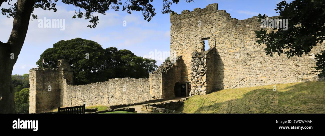 Summer view over Pickering Castle, Pickering town, North Yorkshire ...