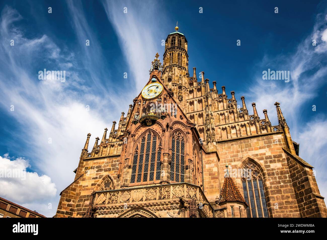 Ancient building facade Church of the Virgin Mary in old city center in ...