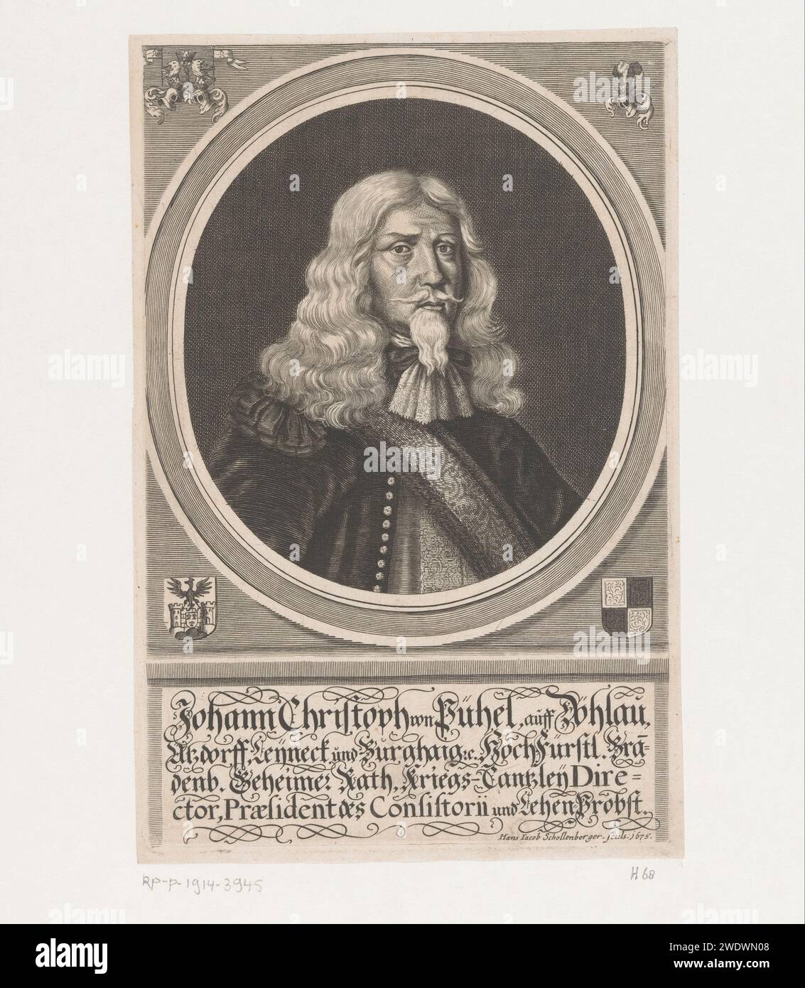 Portrait van Johann Christoph von Pühel, Johann Jacob Schollenberger ...