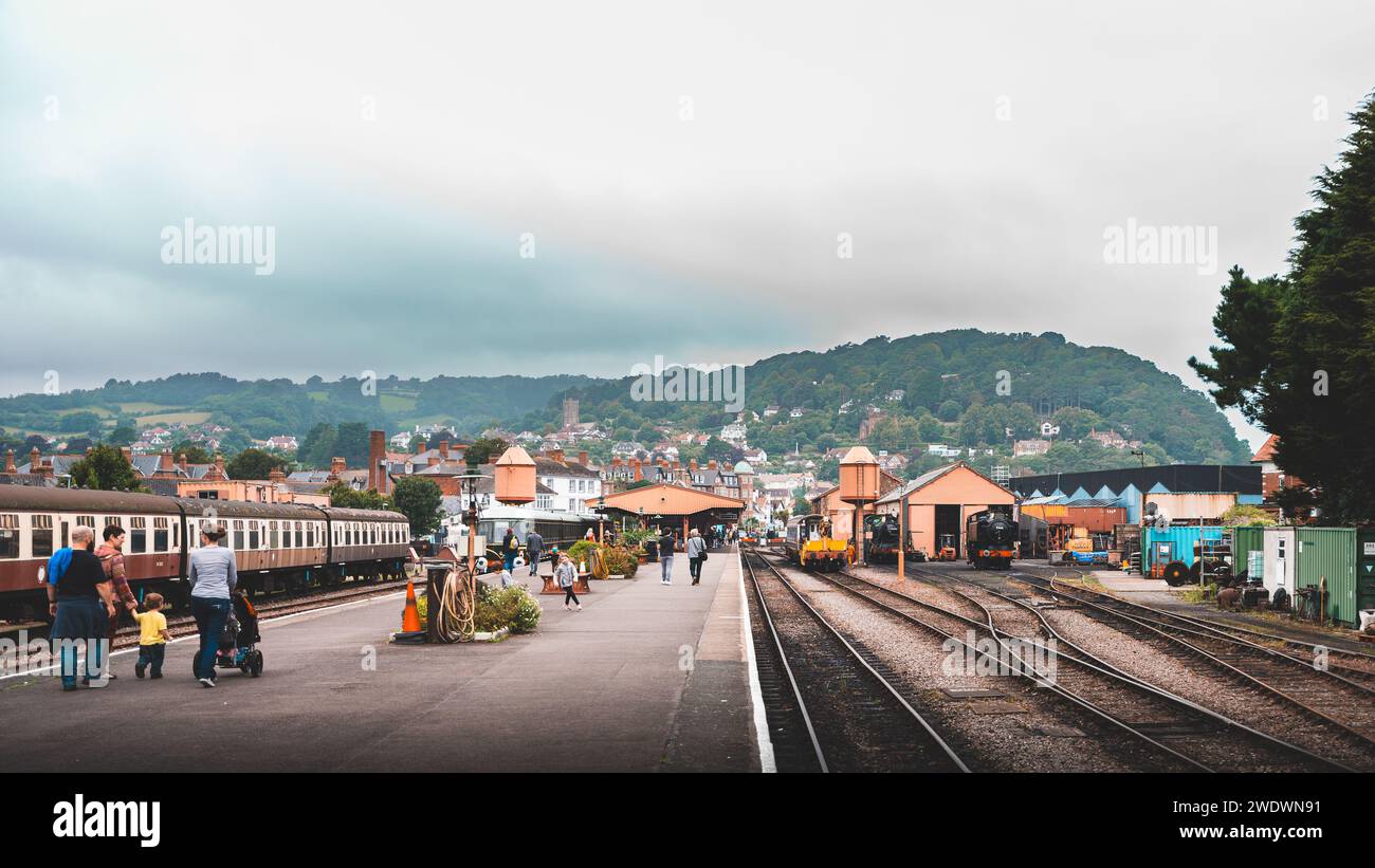 The Minehead West Somerset Steam Railway station Stock Photo - Alamy