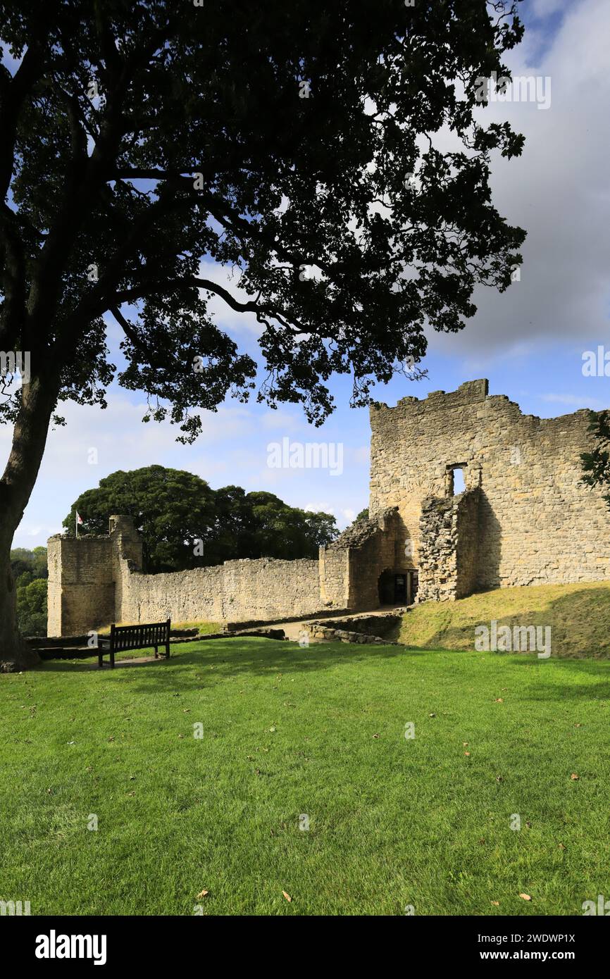 Summer view over Pickering Castle, Pickering town, North Yorkshire ...