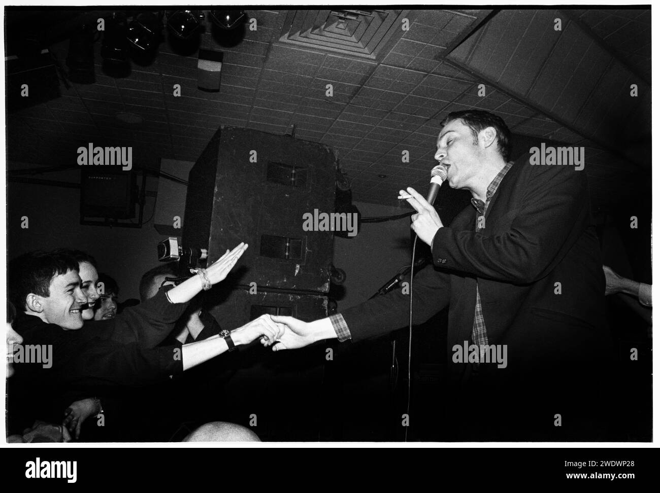 A young Martin Rossiter of the band Gene playing at Glamorgan ...