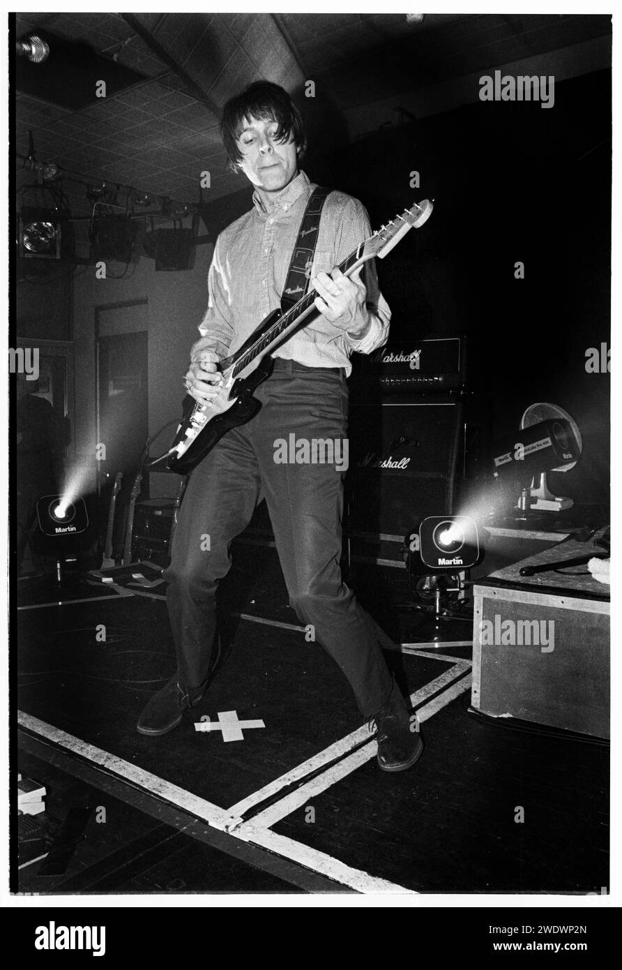 A young Steve Mason of the band Gene playing at Glamorgan University in ...