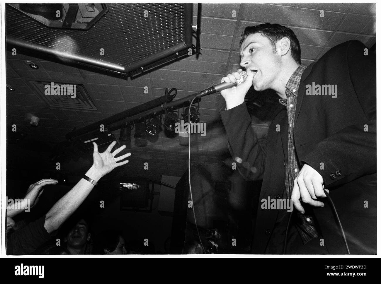 A young Martin Rossiter of the band Gene playing at Glamorgan ...