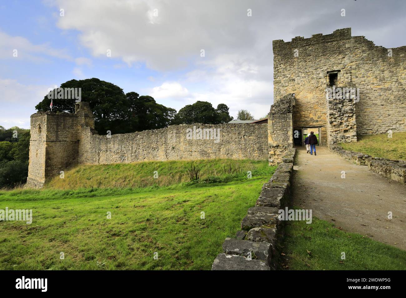 Summer view over Pickering Castle, Pickering town, North Yorkshire ...