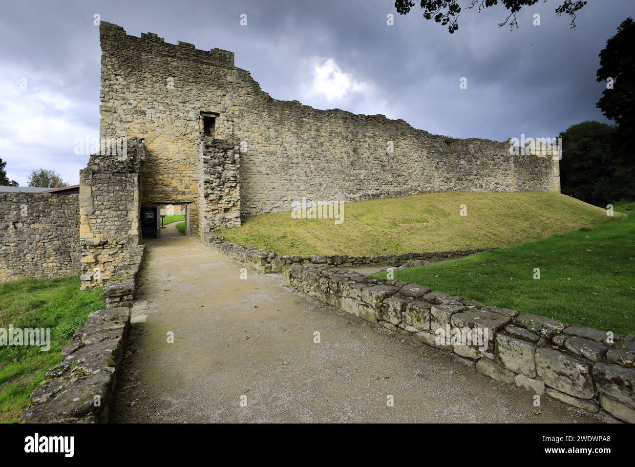Summer view over Pickering Castle, Pickering town, North Yorkshire ...