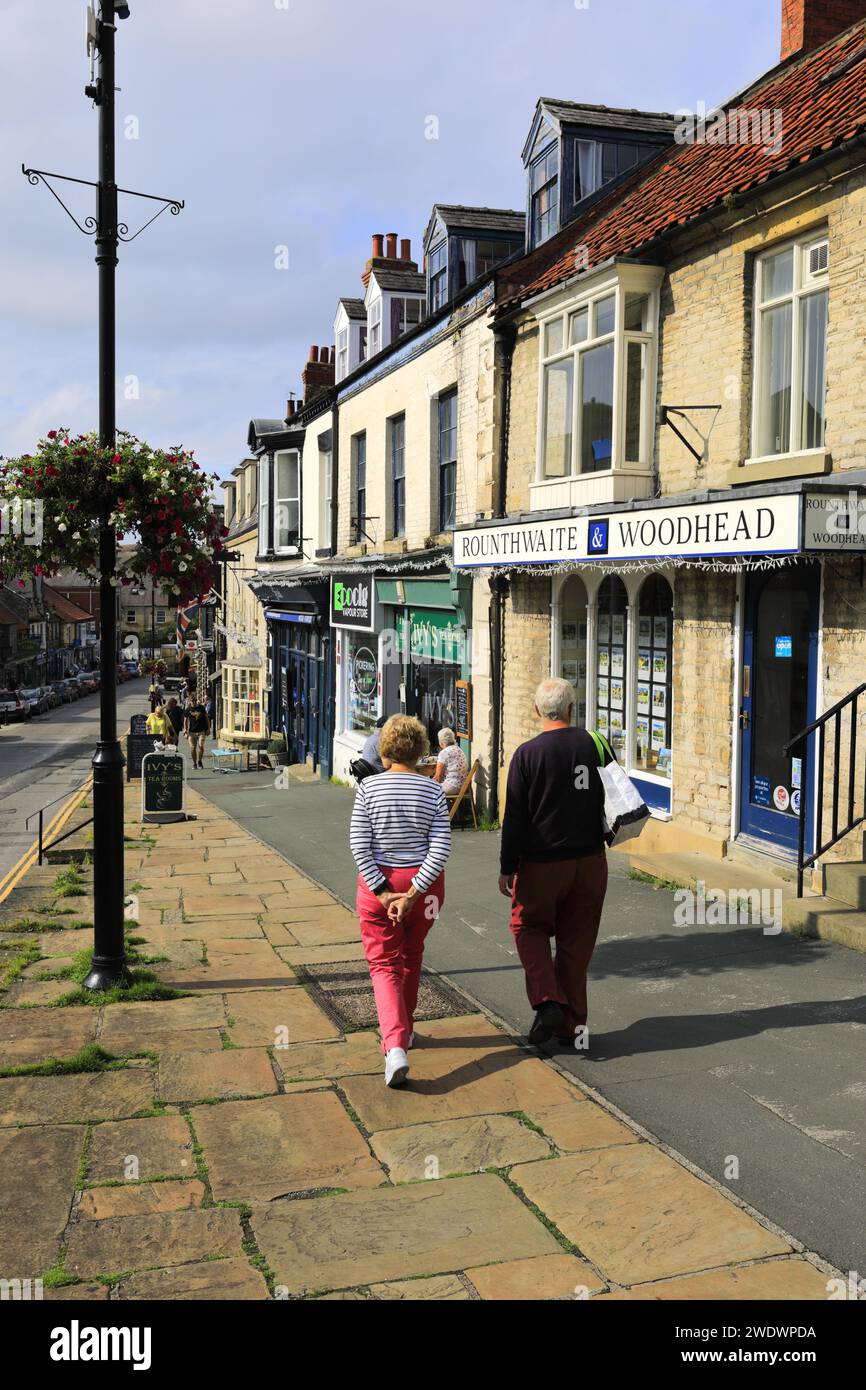 Summer view over the market place in Pickering town, North Yorkshire ...