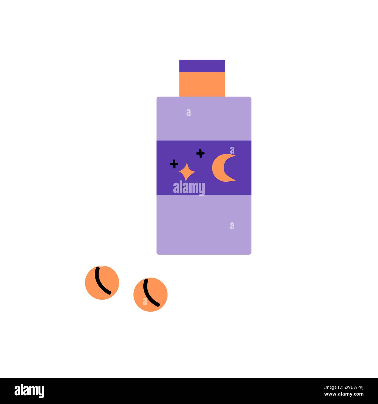cartoon pills for good sleep vector illustration. Vector illustration ...