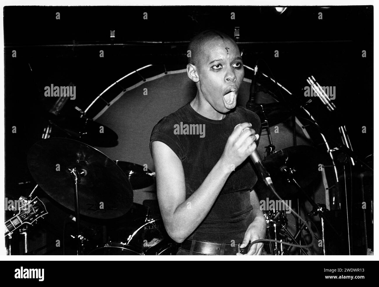 A very young Skin of the band Skunk Anansie at Bristol Bierkeller in ...