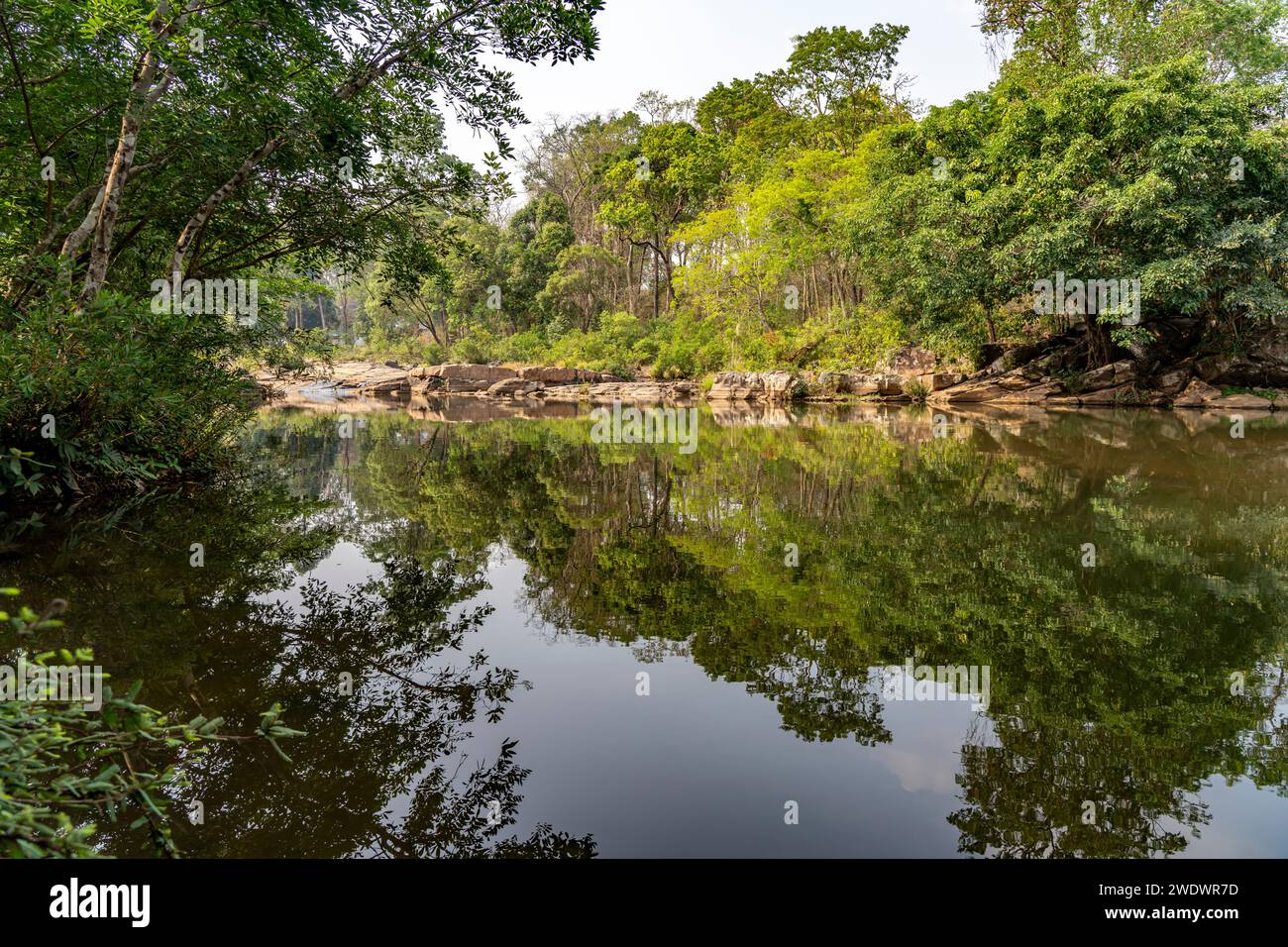 On the Tad Lo River, Bolaven Plateau, Laos, Asia Stock Photo - Alamy