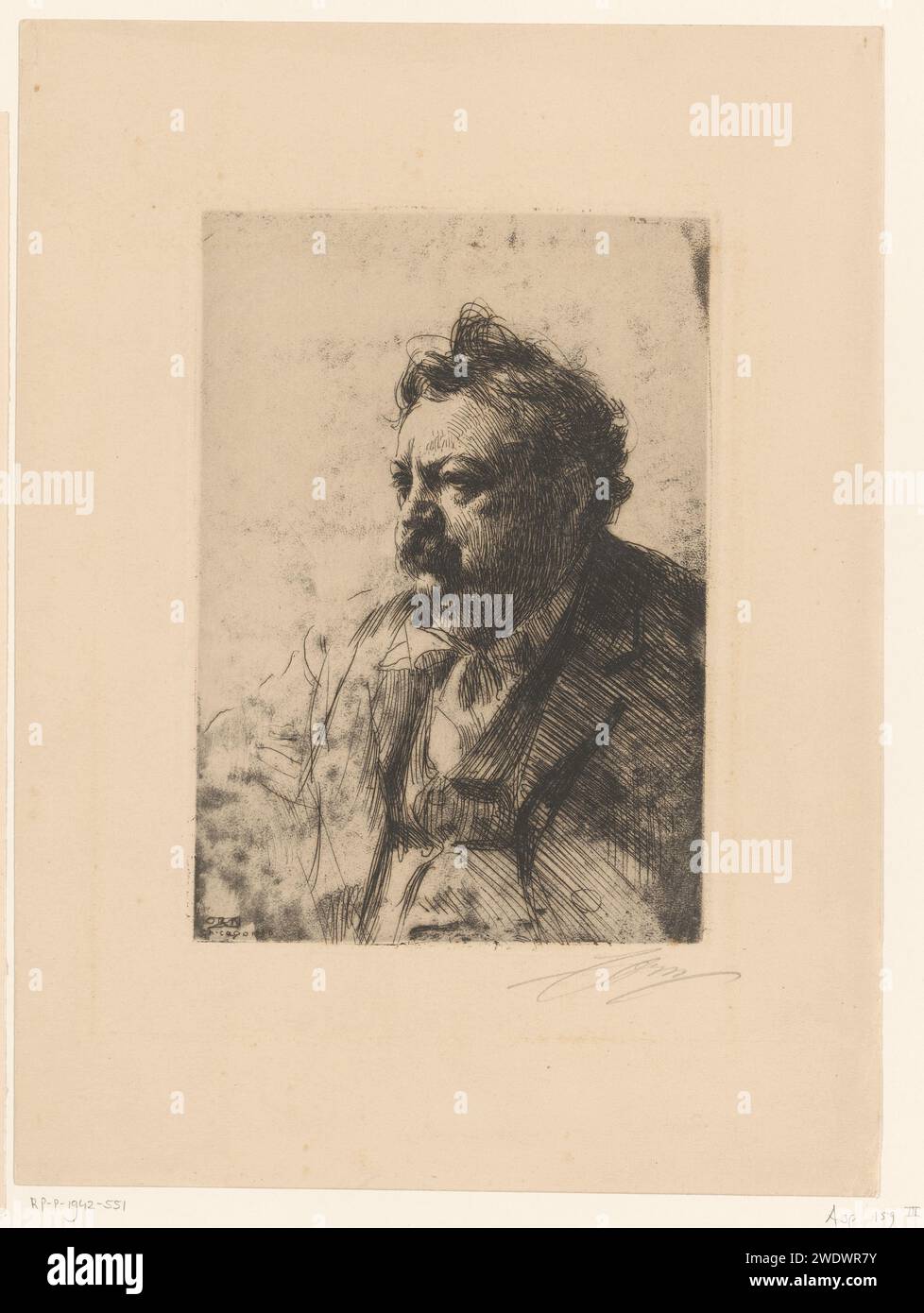PortraT van William Ernst Mason, Anders Leonard Zorn, 1900 print ...