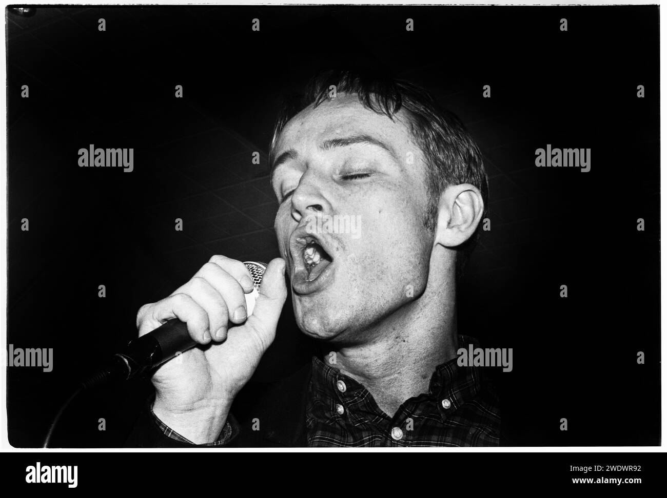 A young Martin Rossiter of the band Gene playing at Glamorgan ...