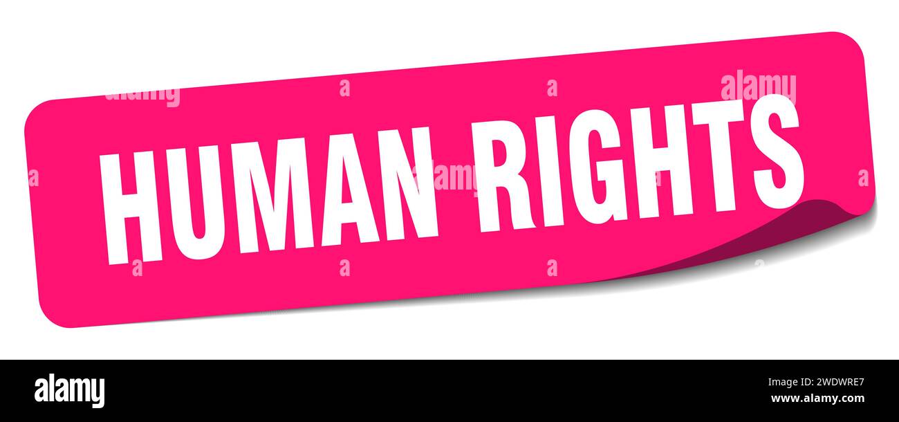 human rights sticker. human rights rectangular label isolated on white ...