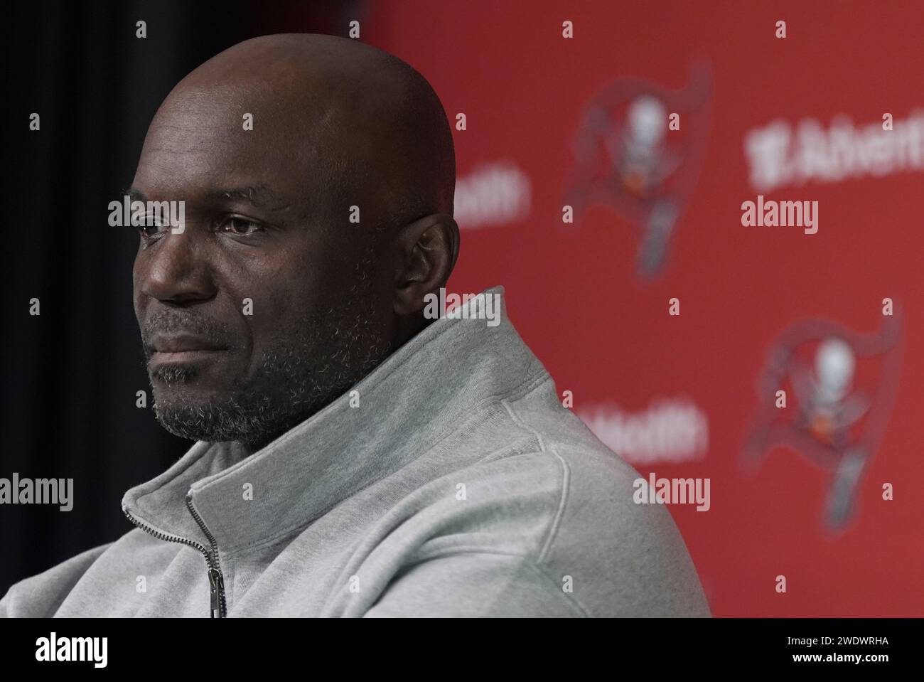 Tampa Bay Buccaneers head coach Todd Bowles speaks during an NFL ...
