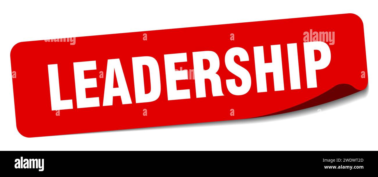 leadership sticker. leadership rectangular label isolated on white ...