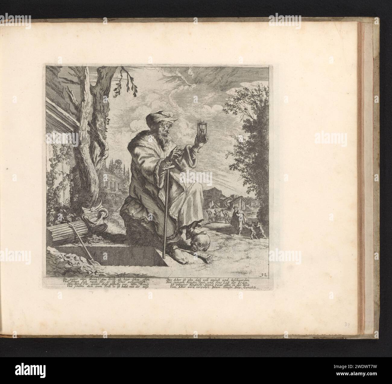 Personification of transience, Melchior Küsel (I), After Johann Wilhelm ...