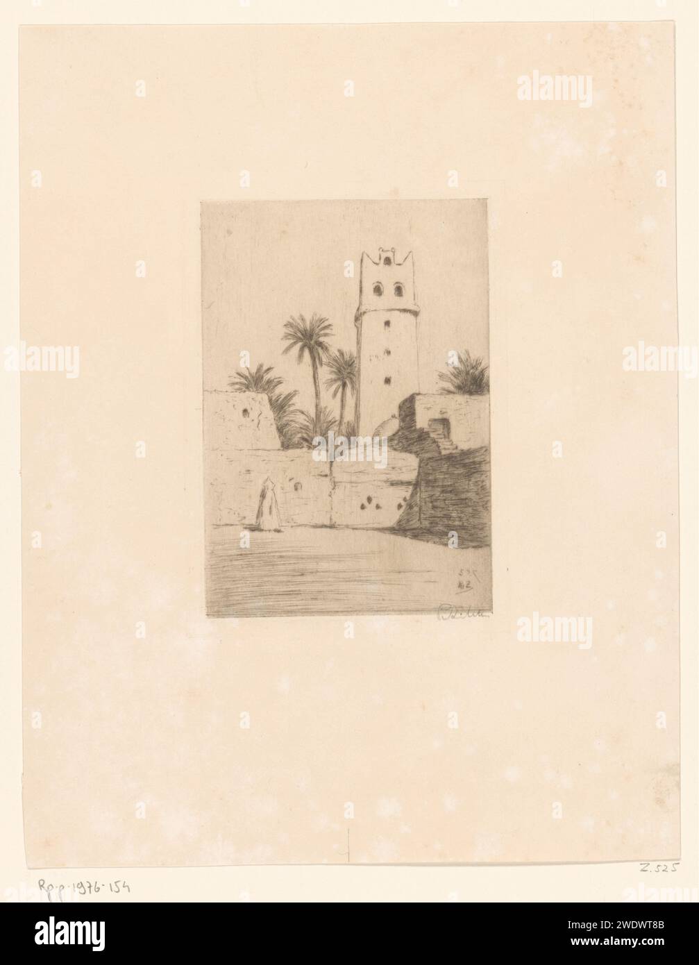 The Kasba of Algiers, Philip Zilcken, 1890 - 1930 print paper drypoint ...