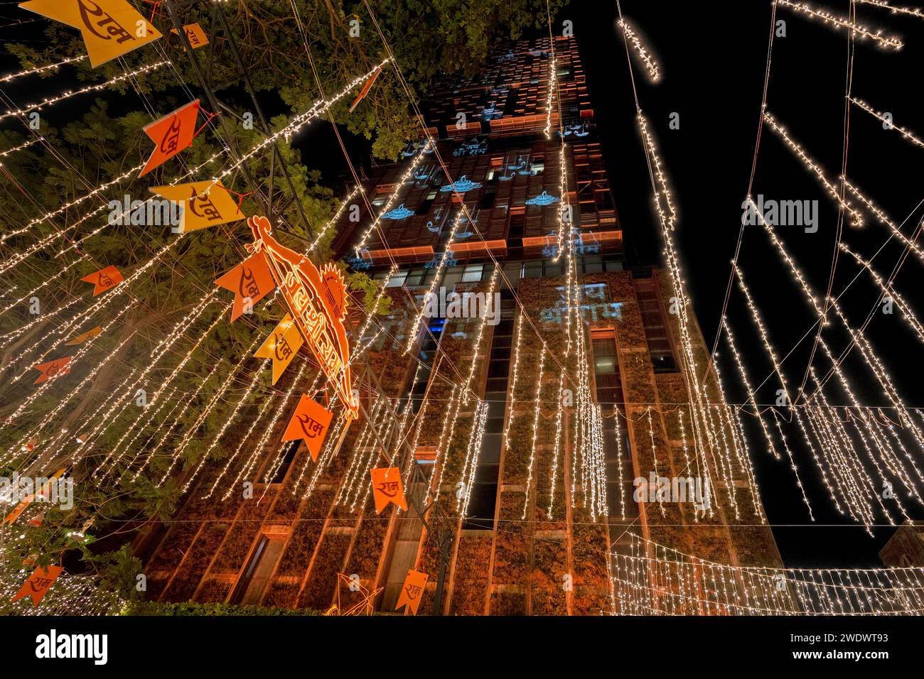 Indian industrialist Mukesh Ambani's residence Antilia lights up to ...