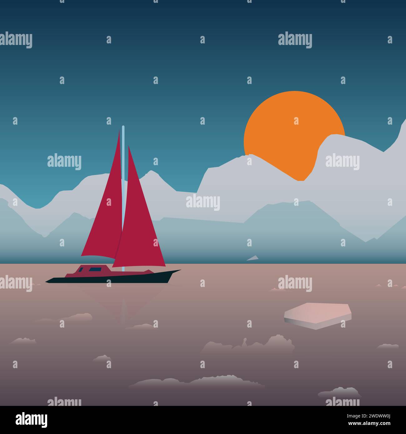 Sea in danger Stock Vector Images - Alamy