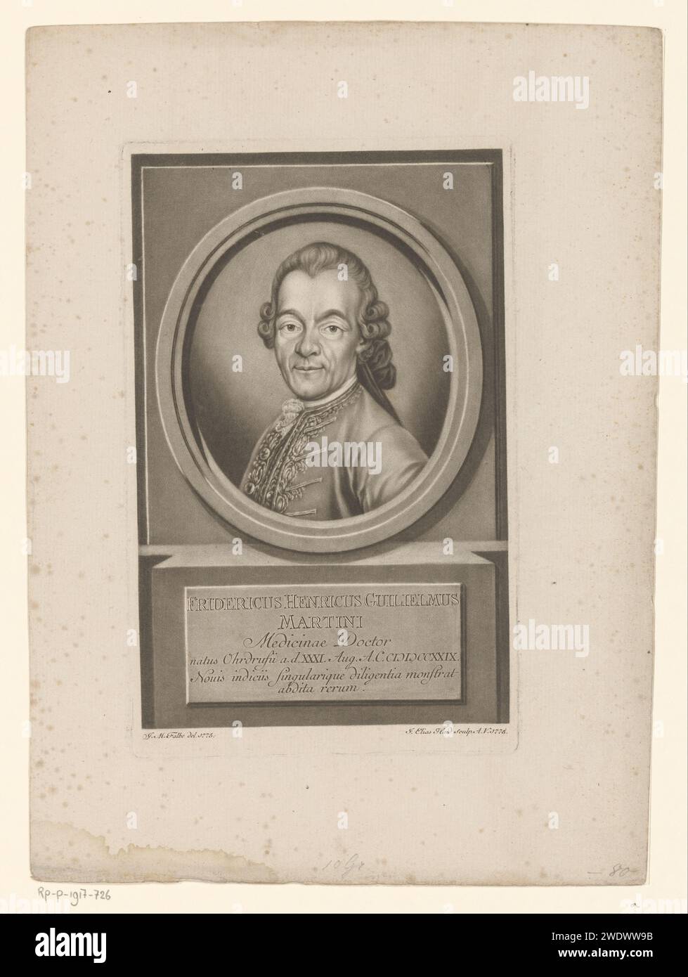 Portrait van Friedrich Heinrich Wilhelm Martini, Johann Elias Haid ...