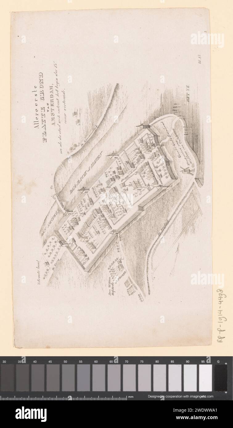 Map of Amsterdam at the beginning of the thirteenth century, Ruurt de ...