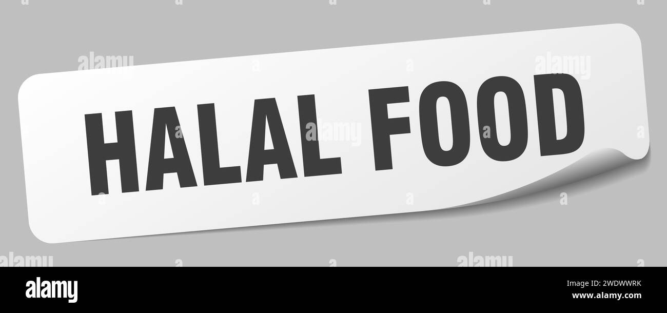Halal food label Black and White Stock Photos & Images - Alamy