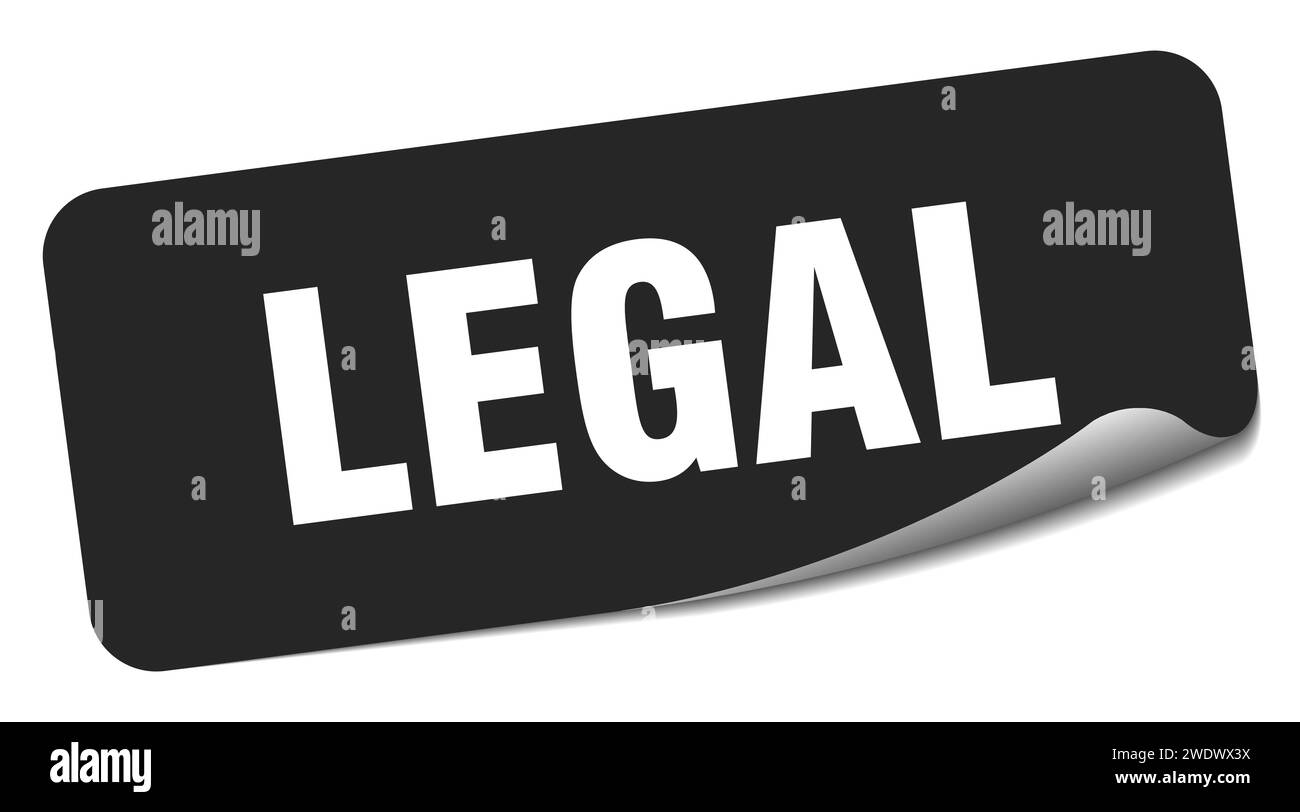 legal sticker. legal rectangular label isolated on white background ...
