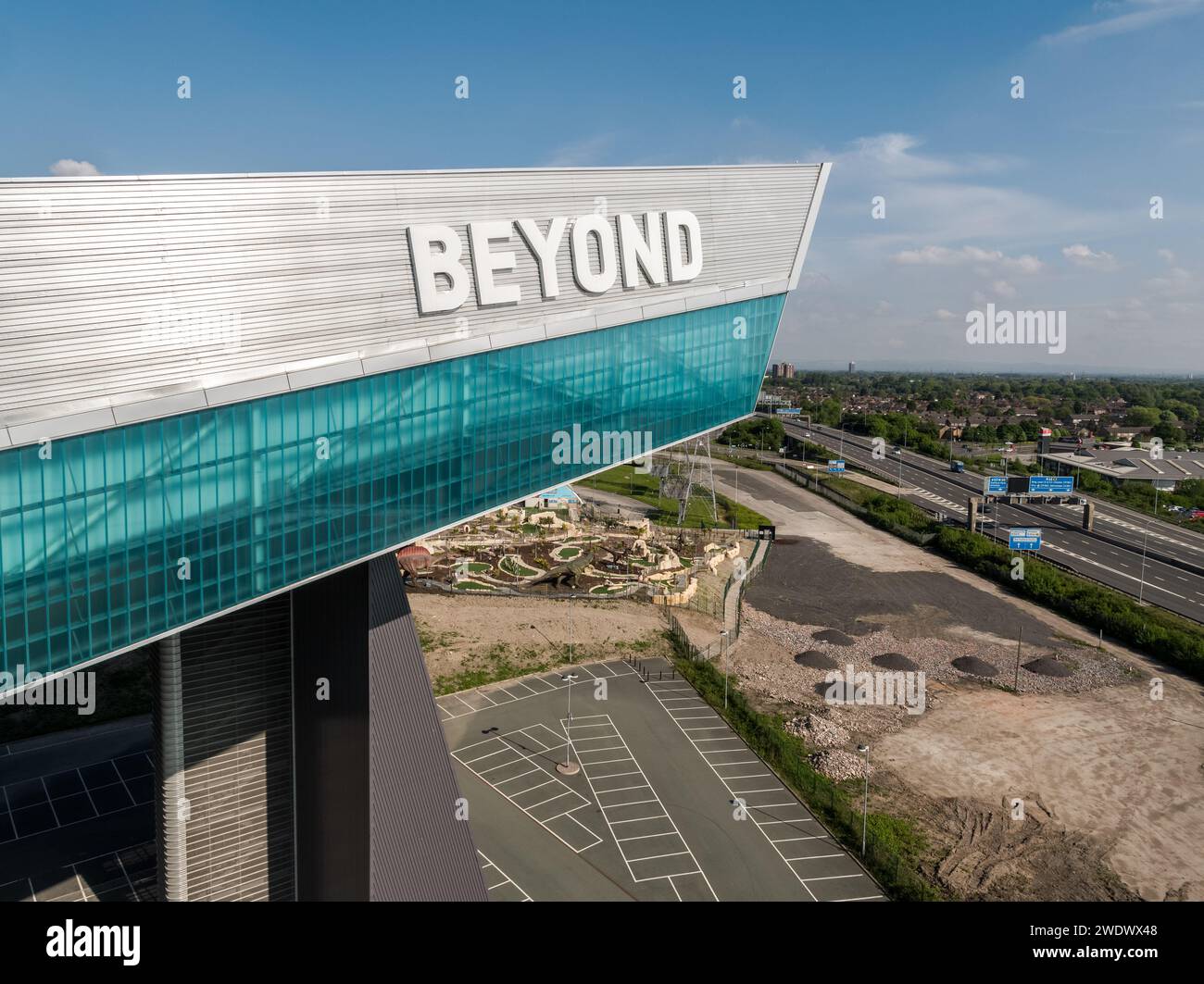 Aerial photograph of the Chill Factore indoor ski / snowboard slope at ...