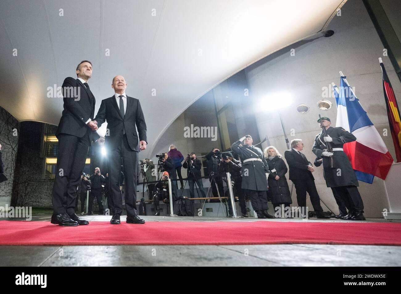 Emmanuel macron jan 22nd 2024 hi-res stock photography and images - Alamy