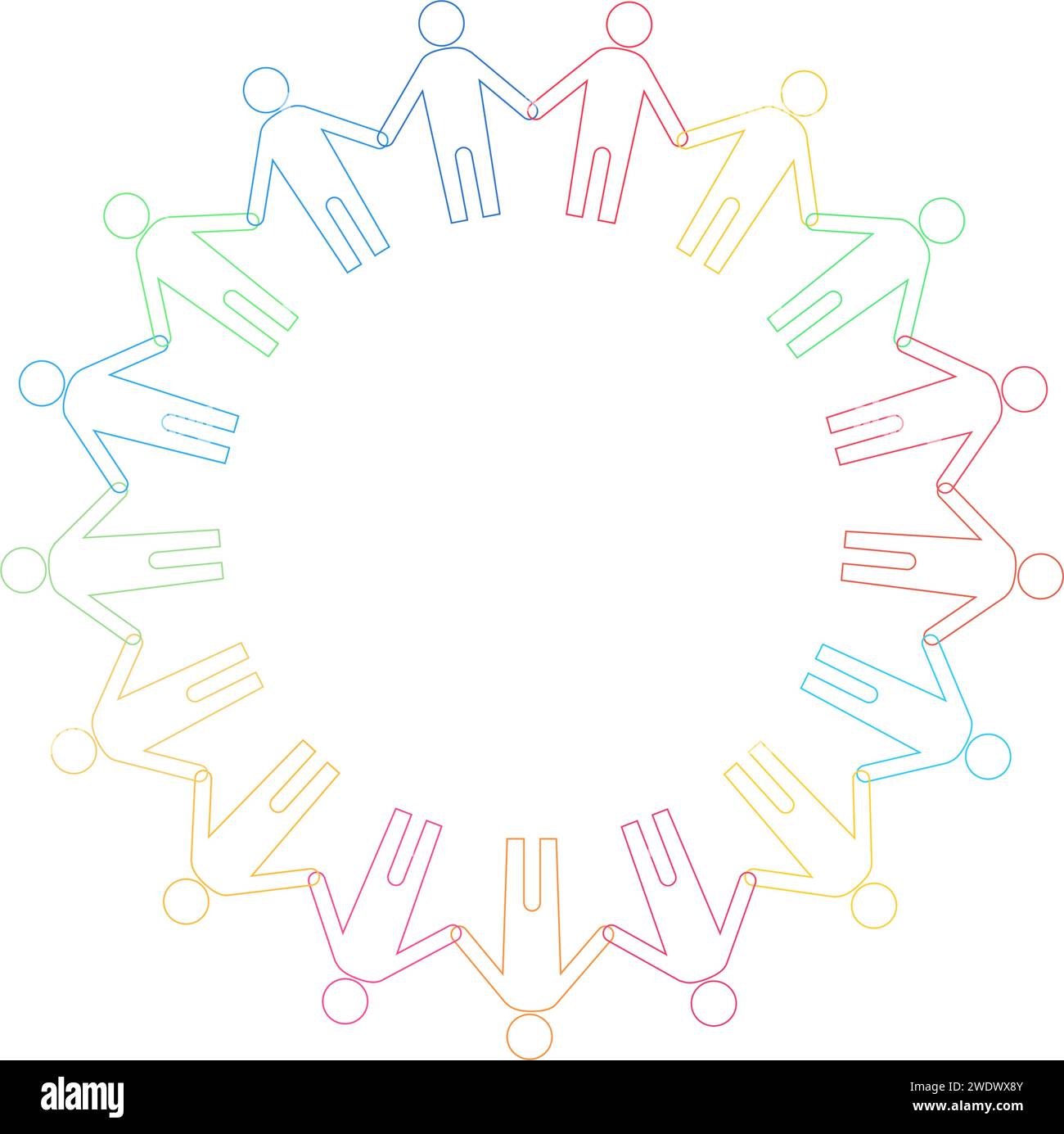 Vector vectors diversity image with hands for print or webvector Stock ...